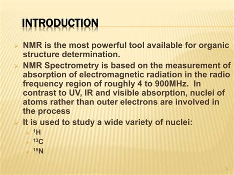 Principle And Working Of Nmr Spectroscopy PPTX
