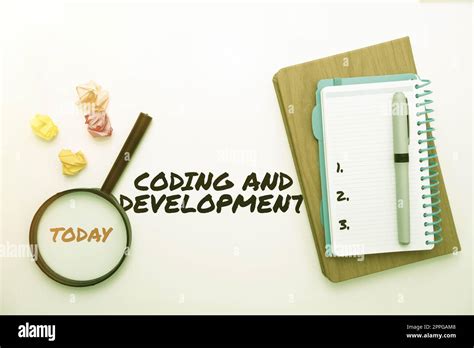 Text Sign Showing Coding And Development Business Concept Programming Building Simple Assembly