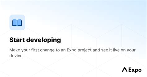 Start Developing Expo Documentation