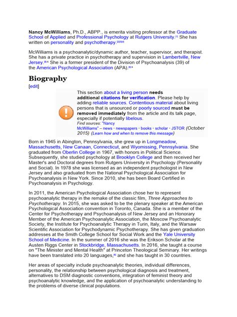 Nancy Mcwilliams Pdf Psychological Concepts Psychology