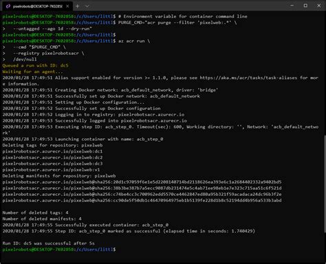 Purge Container Images From Azure Container Registry Acr On Demand Or