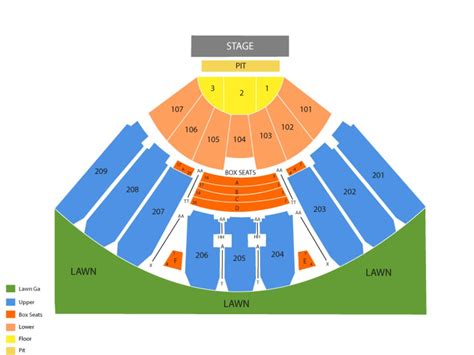 Toyota Concord Pavilion Seating Chart