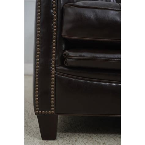 Drexel Heritage High Quality Stitched Leather Club Chair Chairish