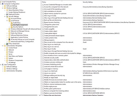 windows 10 local users group what os functions can users access