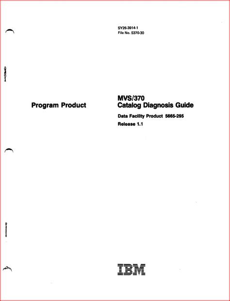 Mvs 370 Catalog Diagnosis Guide Manual Computing History