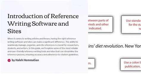 Introduction Of Reference Writing Software And Sites