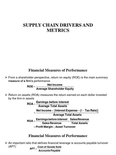 Lecture 3 Supply Chain Drivers And Metrics Pdf Pricing Supply Chain