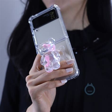 스마트몬스터 갤럭시 Z플립3 구름 곰돌이 스마트톡 젤하드 케이스