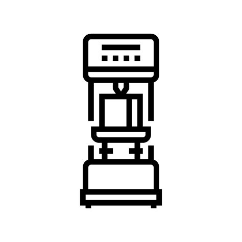 Hardness Testing Materials Engineering Line Icon Vector Illustration