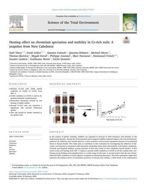 Pdf Heating Effect On Chromium Speciation And Mobility In Cr Rich Pdf Heating Effect On Chromium Speciation And Mobility In Cr Rich