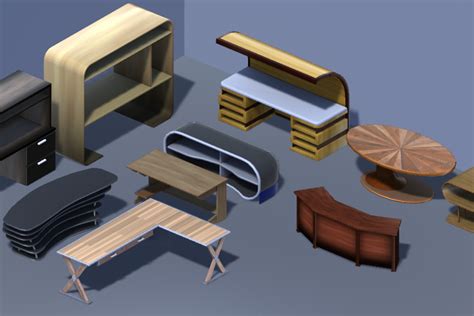 Desks Starter Collection 3d Furniture Unity Asset Store