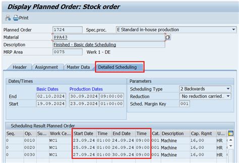 Scheduling In Pp Lead Time Vs Basic Date Schedul Sap Community