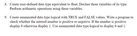 Solved Create User Defined Data Type Equivalent To Float Chegg Com