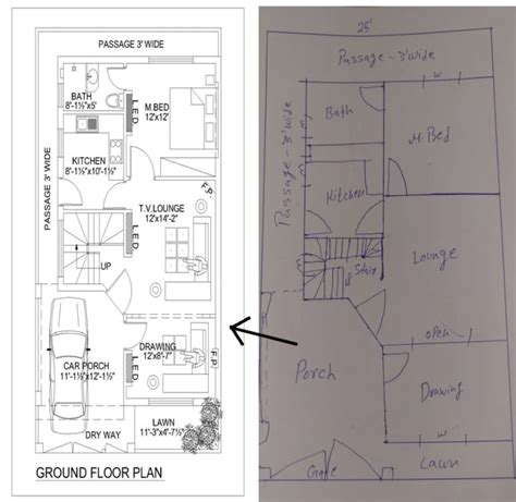 Convert Hand Sketch To Autocad And Draw Architecture Drawing To Autocad Rhonda Johnston
