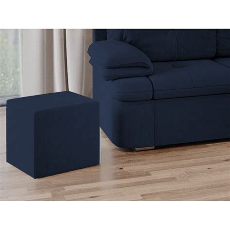 Taburet Cub Tapitat Stofa 40 X 40 X 37 Cm Albastru Emagro