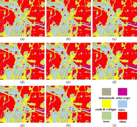 Comparison Of The Eight Algorithms Results For An Actual Image A Fcm