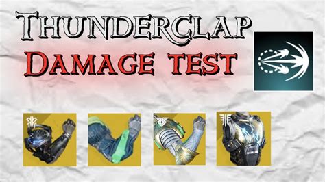Thunderclap Damage Test Destiny 2 Youtube