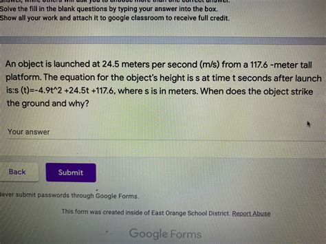 Answered An Object Is Launched At 24 5 Meters… Bartleby