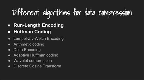 Data Compression Algorithms Pptx