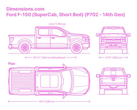 Gmc Sierra 1500 Double Cab 5th Gen Dimensions And Drawings