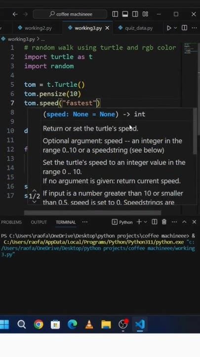 Random Walk In Python Using Turtle Coding Turtle Python Shorts Youtube Shorts Youtube