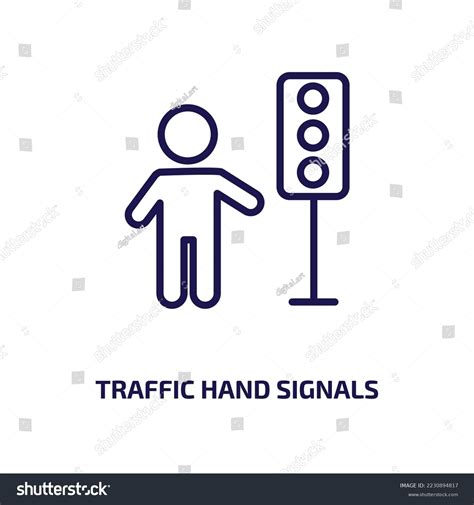 Traffic Hand Signals Icon People Collection Stock Vector Royalty Free