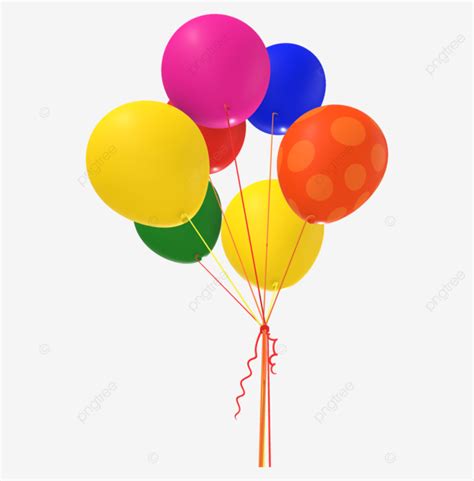 생일 및 기타 축하 장식을 위한 3d 렌더링 다채로운 풍선 그룹 3차원 다채로운 풍선 Png 일러스트 및 Psd 이미지 무료 다운로드 Pngtree