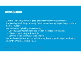 Automating OpenShift Deployments PDF Cloud Computing Internet