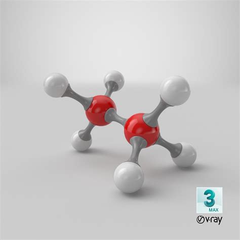 3d Ethane Molecular Model Turbosquid 1274306