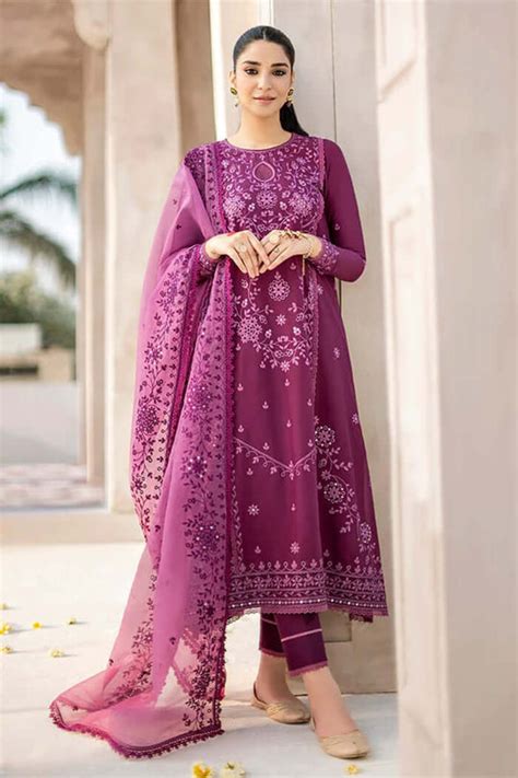3 Piece Unstitched Heavy Embroidered Pure Lawn Suit With Heavy Embroid
