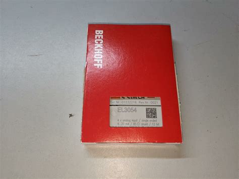 beckhoff el3054 4 kanal analog eingangsklemme 4…20 ma single ended 12