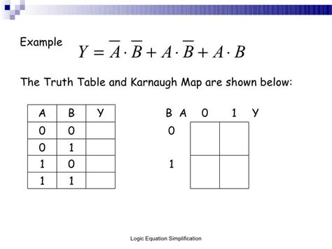Logic Equation Simplification