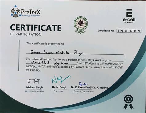 borra lasya venkata priya on linkedin workshop jntuk kakinada embeddedsystems