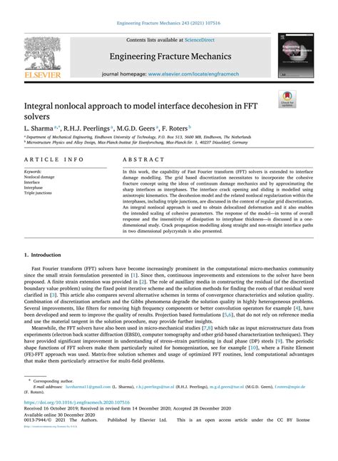 pdf integral nonlocal approach to model interface decohesion in fft