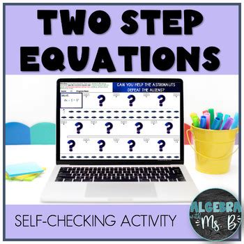 Solving Two Step Equations Self Checking Digital Path Maze Activity