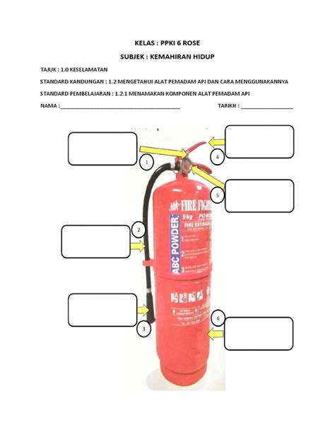 Mengenal Komponen Pemadam Api Dan Cara Penggunaannya Pdf