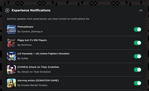 Experience Notification Let Me Visit The Game Page From The List Website Features Developer