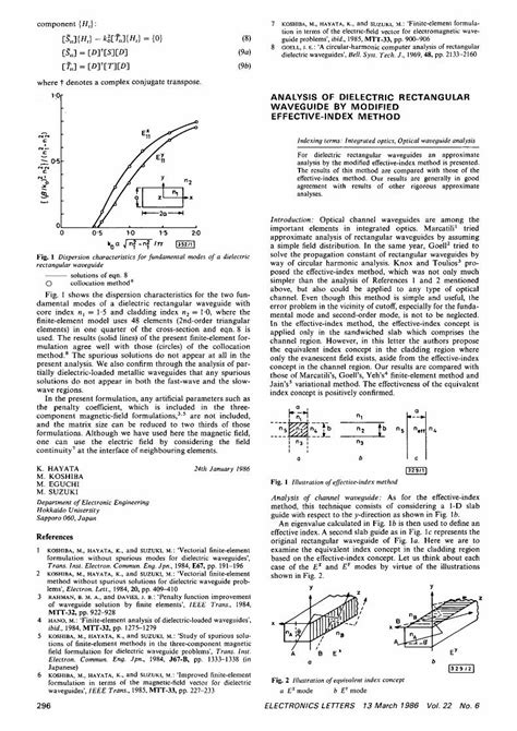pdf analysis of dielectric rectangular waveguide by modified