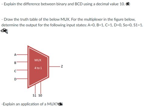 Solved Explain The Difference Between Binary And BCD Using Chegg Com