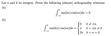 Solved Let N And K Be Integers Prove The Following Chegg Com