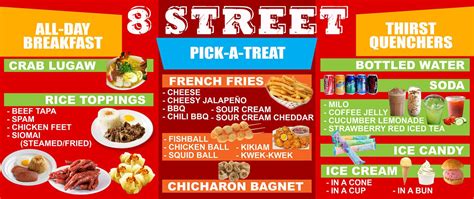 Menu Tarp Layout Only Momi Aubreys Party Needs