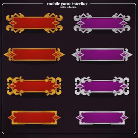 Premium Vector Collection Of Interface Elements Text Boxes And Banners For Your Casual Mobile