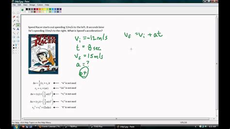 Horizontal Acceleration Calculation Youtube