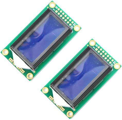 Comimark 2pcs Blue 0802 Lcd 8x2 Character Lcd Display Module 5v Lcm For