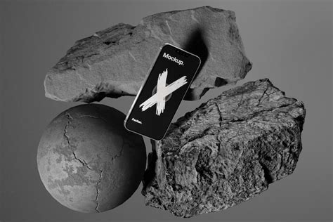 Редактируемый минималистский дизайн фона и реалистичная сцена для макета устройства Премиум