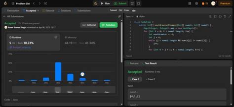 100daysofcode leetcode problemsolving monotonicstack karan singh