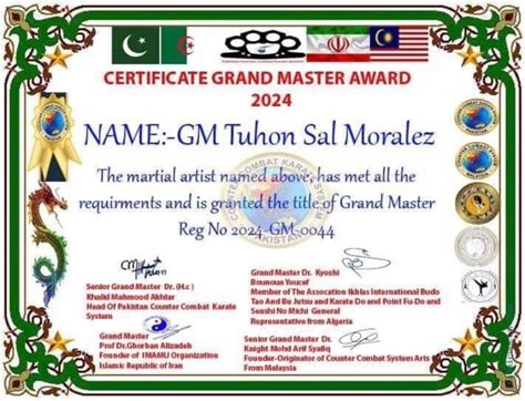 Tuhon Sal Moralez Jr. on LinkedIn: I am so deeply honored and grateful to receive this ...