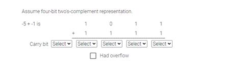 solved assume four bit two s complement