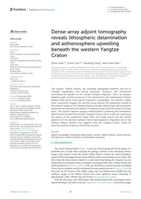 Pdf Dense Array Adjoint Tomography Reveals Lithospheric Delamination