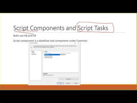 Part SSIS Crash Course In Amharic Language Script Component Vs Script Task YouTube